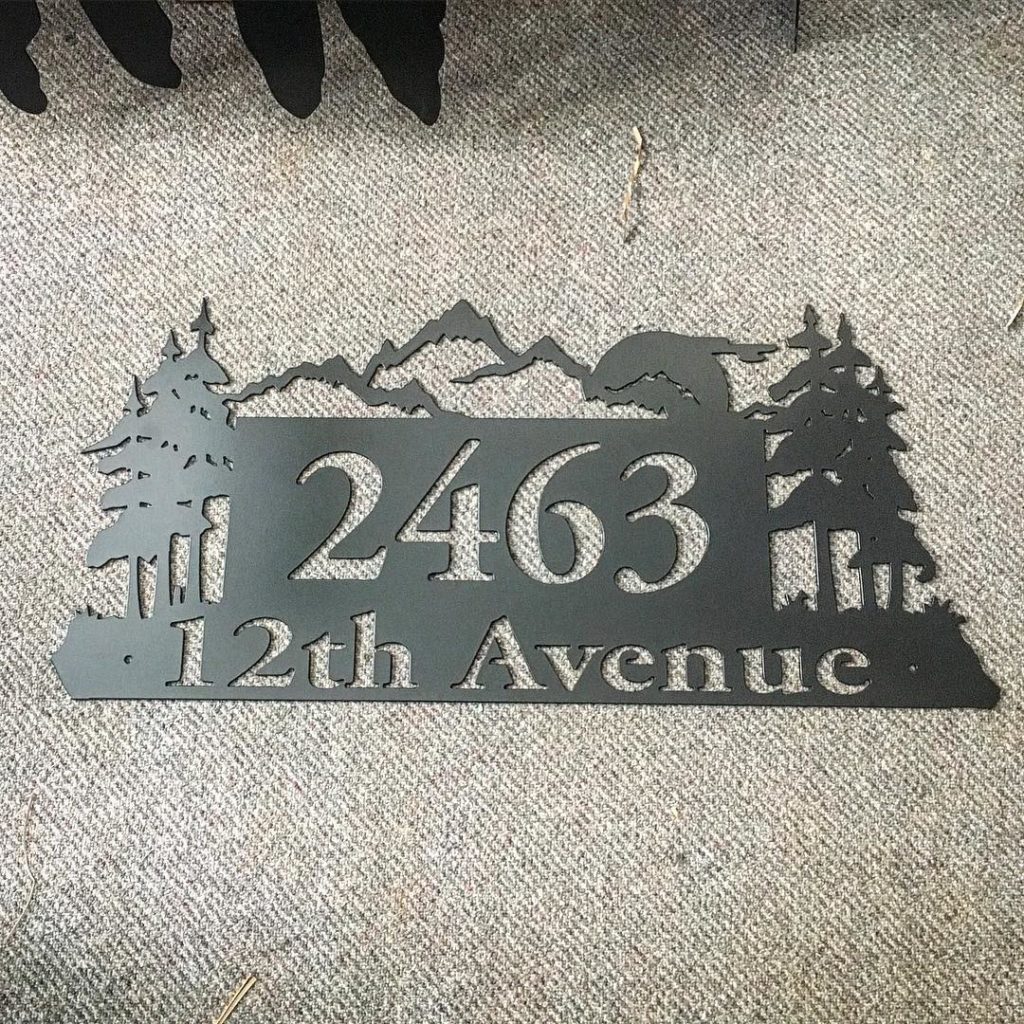 Decorative Address Sign – Electron Metalworks Ltd.