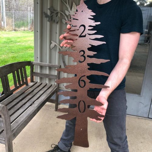 Custom Address – 3′ Sitka Tree – Electron Metalworks Ltd.