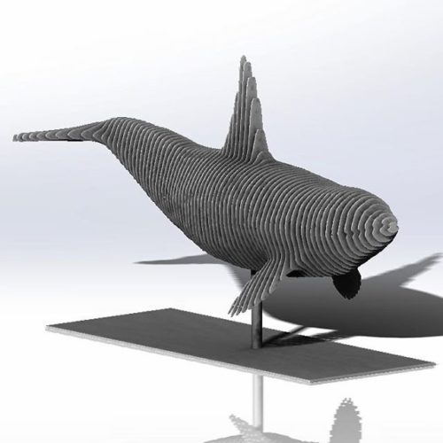 Disappearing Steel Orca Sculpture – Electron Metalworks Ltd.